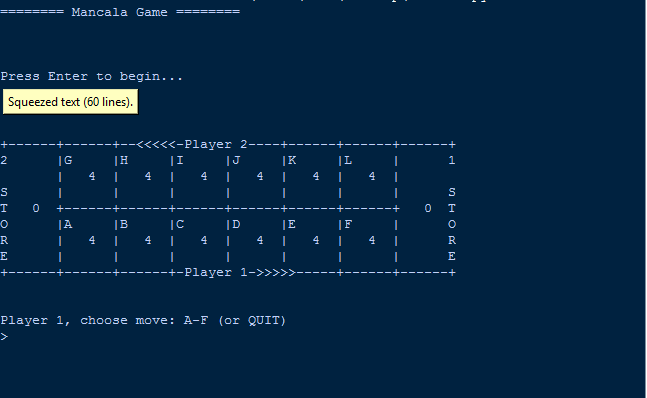 Simple Mancala Game in Python Free Source Code | SourceCodester